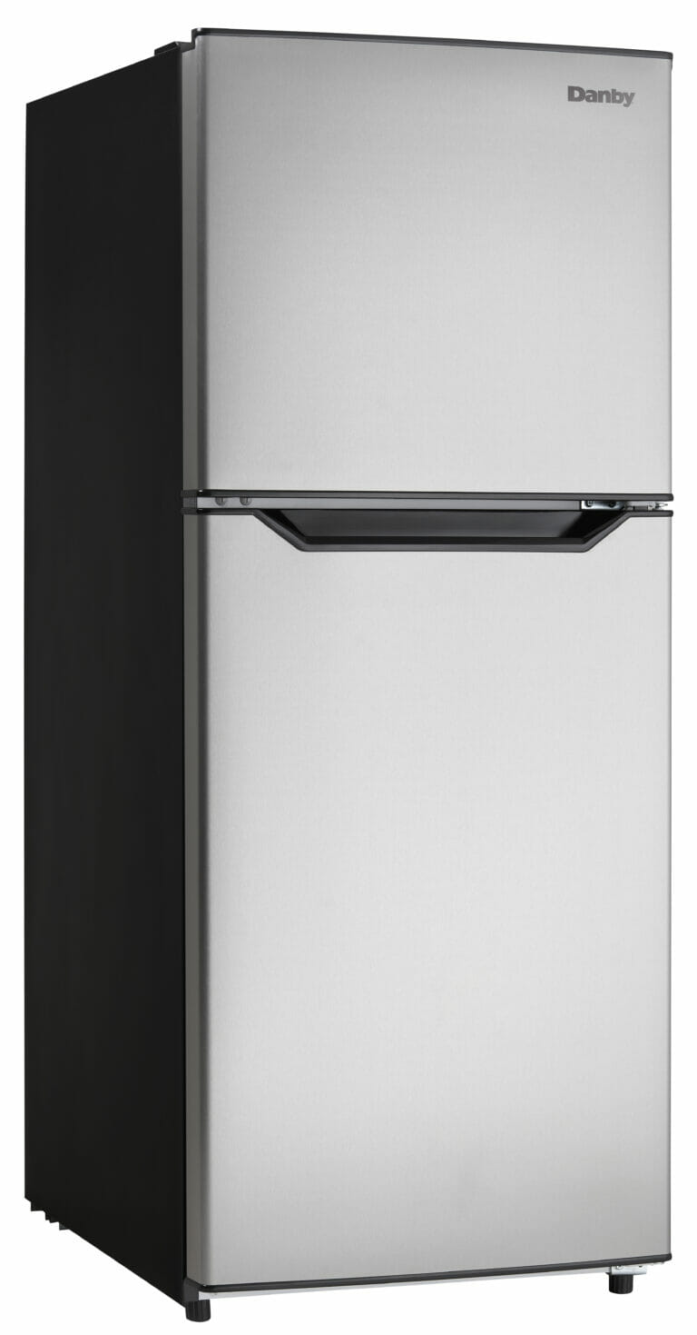 Danby 10.0 cu. ft. Top Mount Apartment Size Fridge in Stainless Steel ...