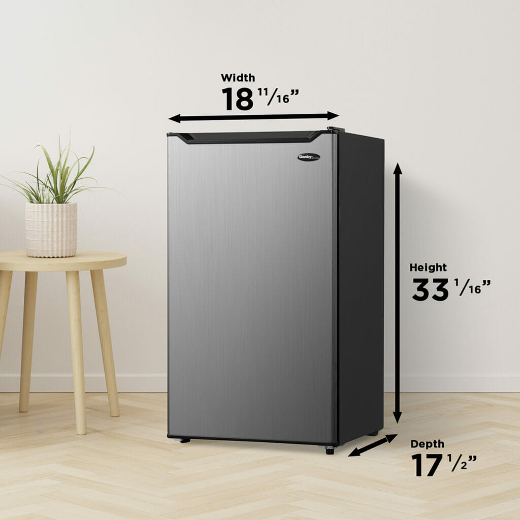 Danby 3.2 cu. ft. Compact Fridge in Stainless Steel DAR032B1SLM MicroFridge