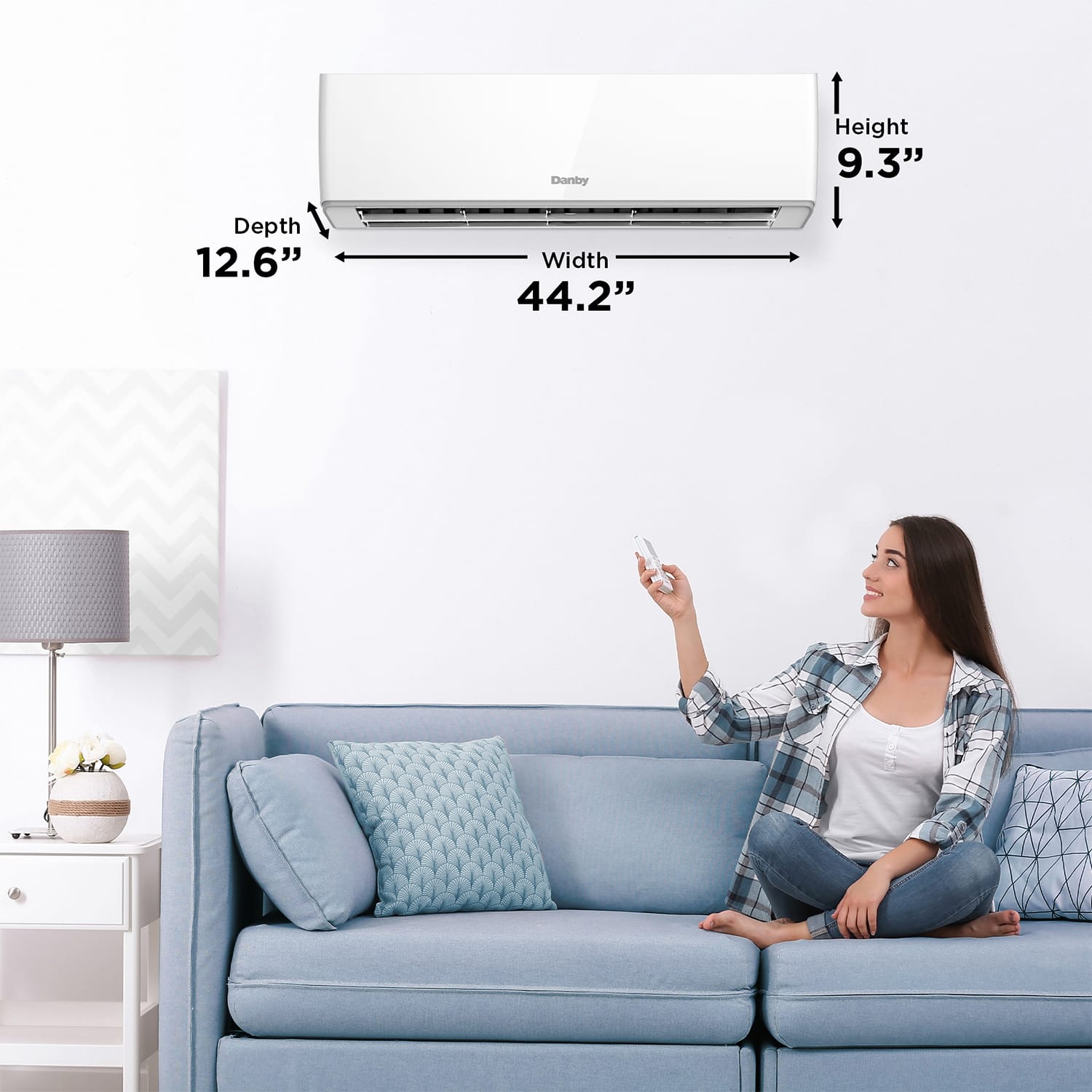 Danby 22000 BTU Mini-Split AC with Heat Pump in White - DAS220GBHWDB ...